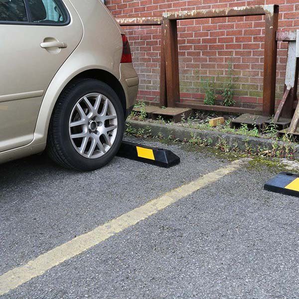 Rubber Wheel Stop Parking Bumpers | Rizistal